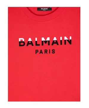 Balmain Logo Print Cotton T-shirt