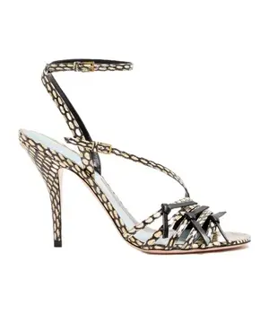 Valentino Garavani Stiletto Heel Sandals With Logo Detail - Multicolor