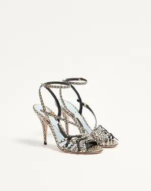 Valentino Garavani Stiletto Heel Sandals With Logo Detail - Multicolor