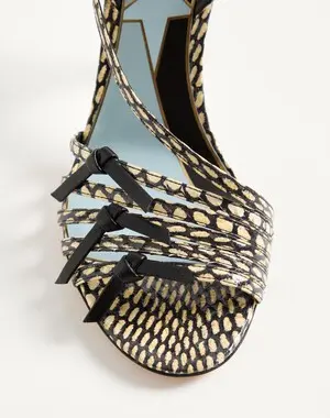 Valentino Garavani Stiletto Heel Sandals With Logo Detail - Multicolor