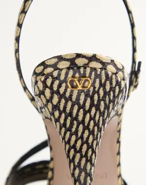 Valentino Garavani Stiletto Heel Sandals With Logo Detail - Multicolor