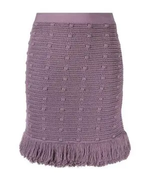 Bottega Veneta Knitted Mini Skirt With Tassel Hem