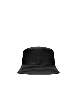 Moncler Satin Bucket Hat With Crystal Inlaid Logo