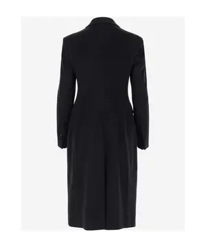 Tagliatore Double-breasted Notched Coat - Black