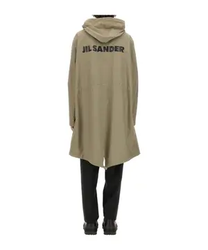 JIL SANDER Logo Printed Hooded Parka