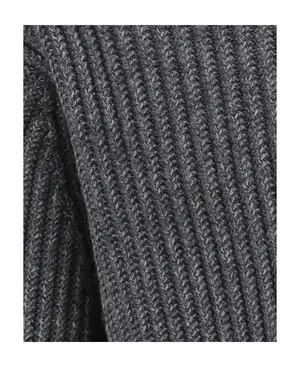 AMI Paris Ribbed-knit Crew-neck Jumper - Black
