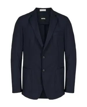 Hugo Boss Slim-cut Single-breasted Blazer - Black