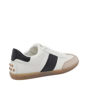 TOD'S Lace-up Sneakers With Logo And Gommini Detail - White