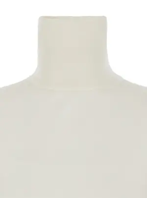 Max Mara Turtleneck Knitted Top - White