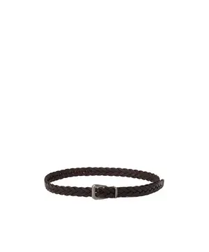 Brunello Cucinelli Braided Leather Belt - Rust Brown
