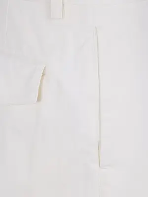 JIL SANDER Pleat Detailed Straight Leg Pants - White
