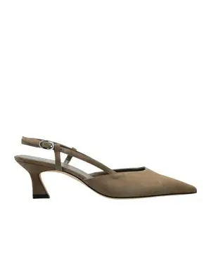 STUART WEITZMAN Pointed Toe High Heel Slingback Sandals - Green