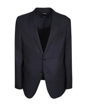Zegna Single-breasted Straight Hem Blazer - Black