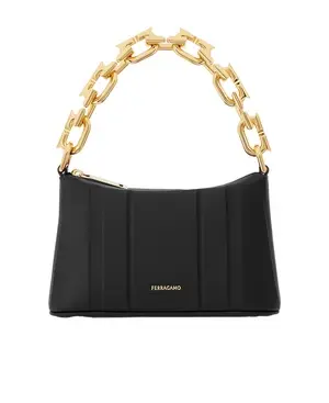 FERRAGAMO Quilted Chain Top Handle Bag