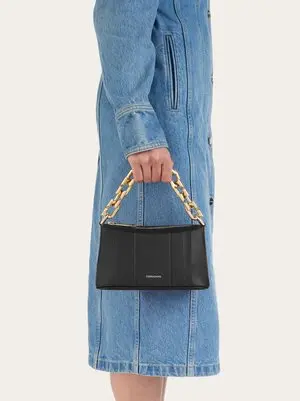FERRAGAMO Quilted Chain Top Handle Bag