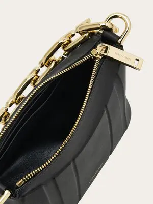FERRAGAMO Quilted Chain Top Handle Bag