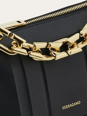 FERRAGAMO Quilted Chain Top Handle Bag