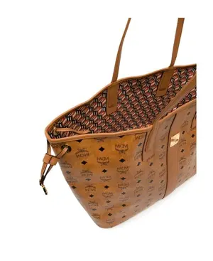 Mcm Liz Logo Plaque Top Handle Bag
