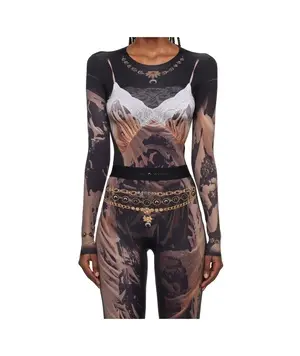 Marine Serre Stretch T-shirts For Women