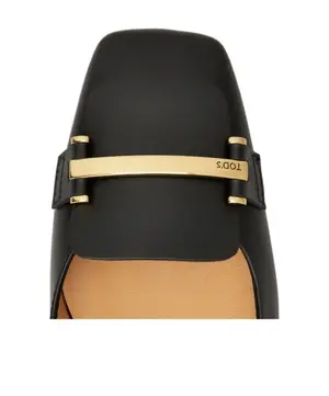 TOD'S Logo Engraved Slingback Pumps With Thick Heel