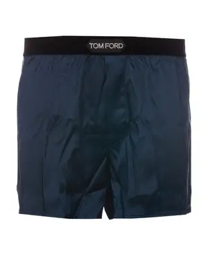 TOM FORD Tom Ford Logo-Waistband Stretched Satin Boxers Black