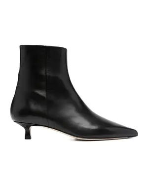 AeydĒ Pointed Toe Zip-up Ankle Boots - Black