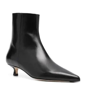 AeydĒ Pointed Toe Zip-up Ankle Boots - Black