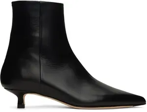 AeydĒ Pointed Toe Zip-up Ankle Boots - Black