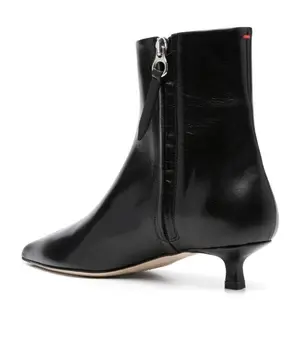 AeydĒ Pointed Toe Zip-up Ankle Boots - Black