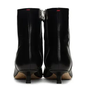 AeydĒ Pointed Toe Zip-up Ankle Boots - Black