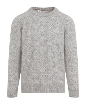 Brunello Cucinelli Patterned Crewneck Sweater