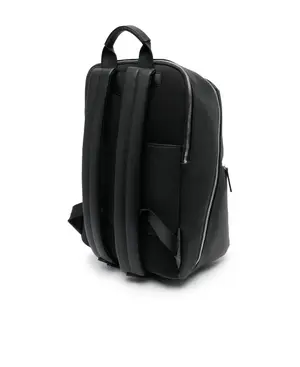 Emporio Armani Logo Plaque Zipped Backpack