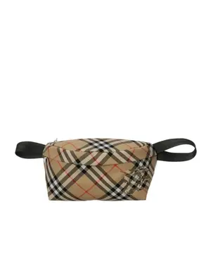 Burberry Vintage Check Equestrian Knight Motif Belt Bag - Sand-colored