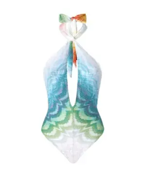 Missoni Missoni Cut-Out Halterneck Swimsuit Multicoloured
