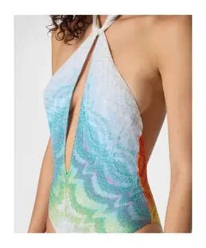 Missoni Cut-out Halterneck Swimsuit
