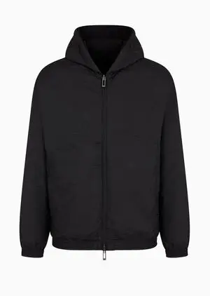 Emporio Armani Reversible Zip-up Drawstring Hoodie