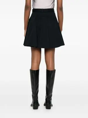 Versace Pleated Skirt With Embellished Buckle Belt