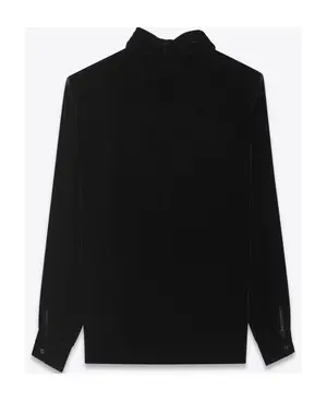 Saint Laurent Velvet Shawl Collar Blouse