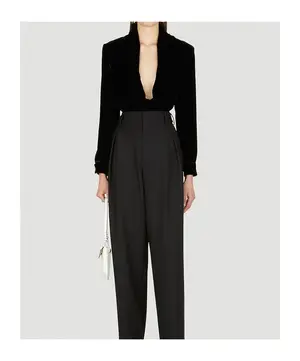 Saint Laurent Velvet Shawl Collar Blouse
