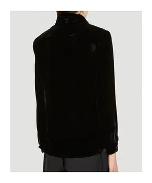 Saint Laurent Velvet Shawl Collar Blouse