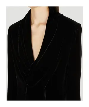 Saint Laurent Velvet Shawl Collar Blouse