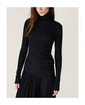 Loro Piana Long-sleeved Ribbed Turtleneck Sweater