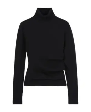 Loro Piana Long-sleeved Ribbed Turtleneck Sweater - Black
