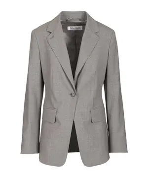 Max Mara Notched Lapel Blazer - Grey
