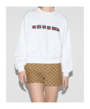 Gucci Logo Printed Jersey Sweatshirt - White