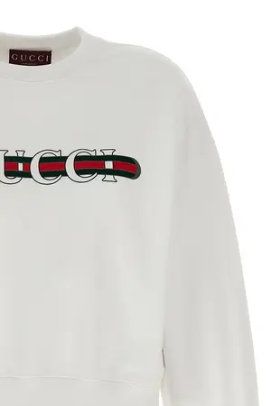 Gucci Logo Printed Jersey Sweatshirt