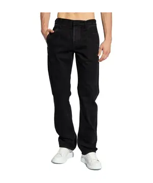 Alexander McQueen Straight-leg Jeans With Logo Patch - Black