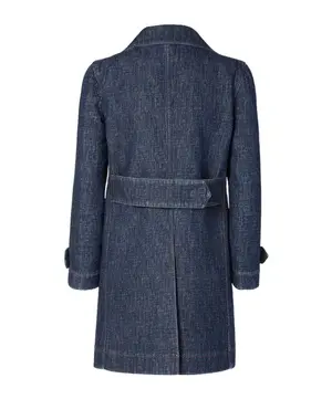 Fendi Quilted Ff Denim Double-breasted Coat
