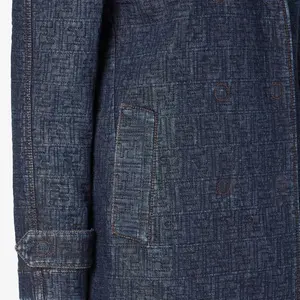 Fendi Quilted Ff Denim Double-breasted Coat