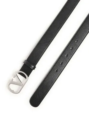 Valentino Garavani Vlogo Signature Buckled Belt - Black